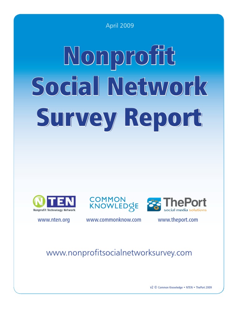 Nonprofit Social Network Survey Report | PDF