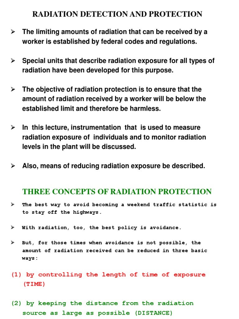 Lecture Radiation Detection and Protection | PDF | Radiation Protection ...