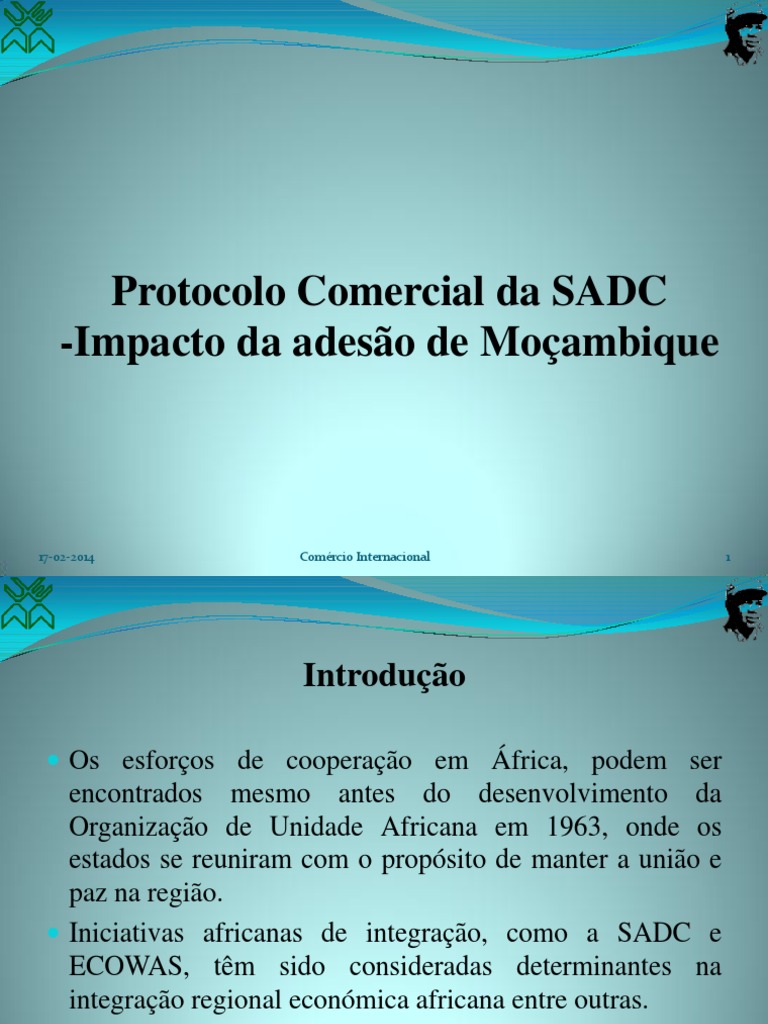 CI - Adesão de Moçambique No Protocolo Comercial Da SADC Impacto | PDF ...