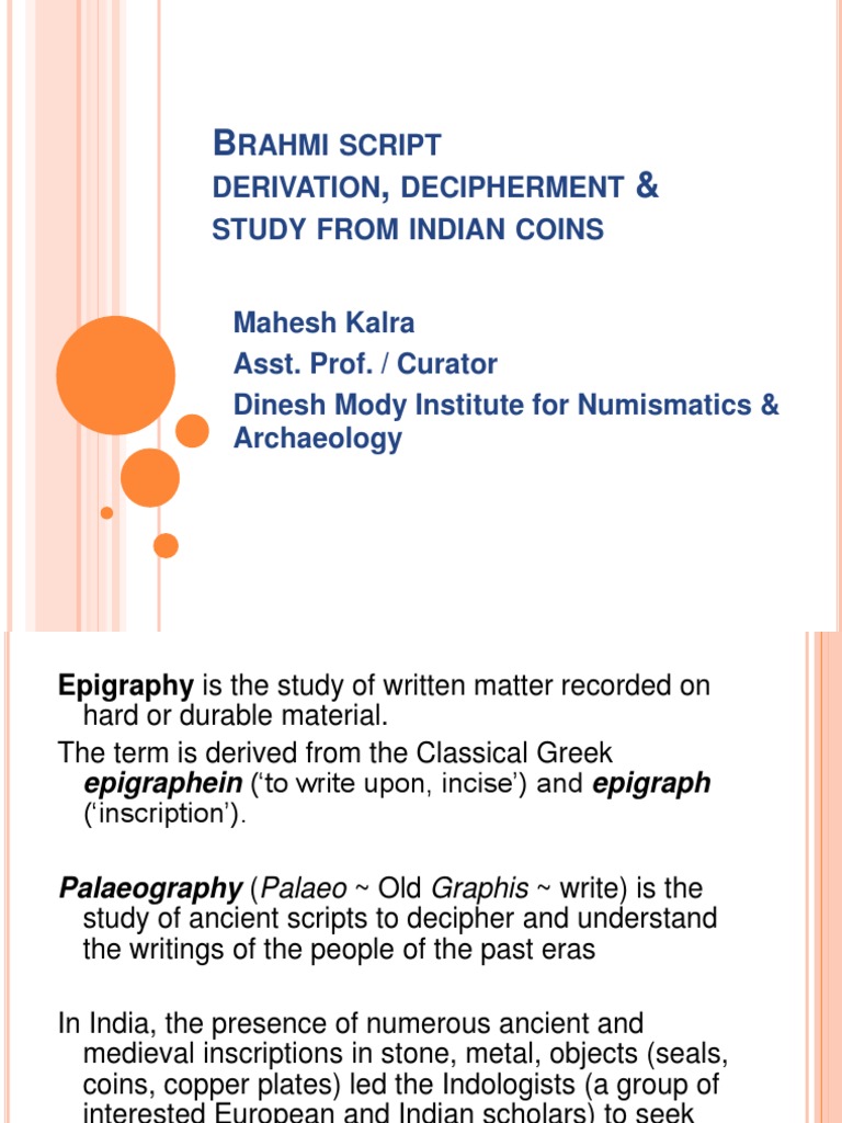 Brahmi Script | PDF | Epigraphy | South Asia