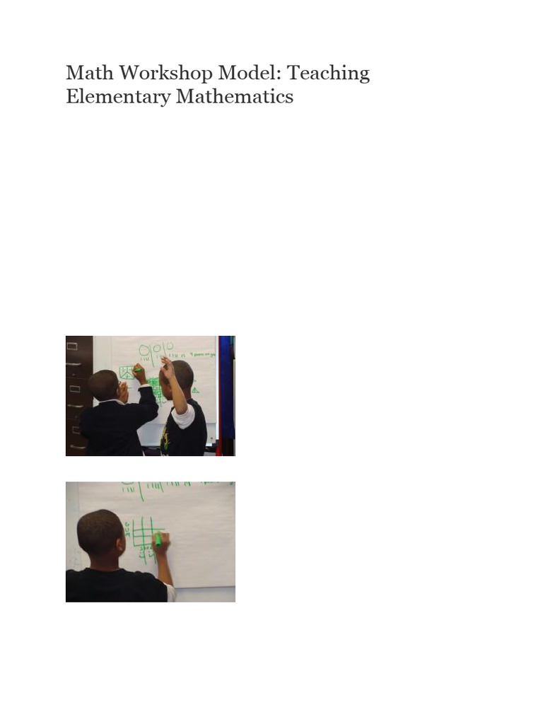 Math Workshop Model Download Free Pdf Teaching Mathematics Teachers