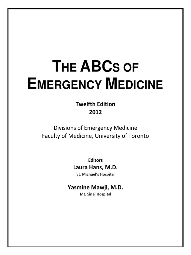 The ABC's of Emergency Medicine | PDF