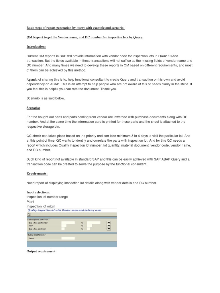 Basic Steps of Report Generation by Query With Example and Scenario ...