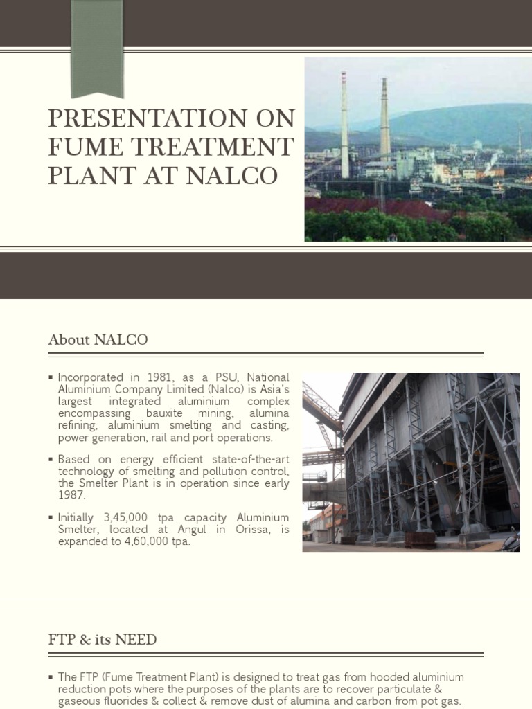 Nalco Fume Treatment Plant.pptx | Adsorption | Aluminium Oxide