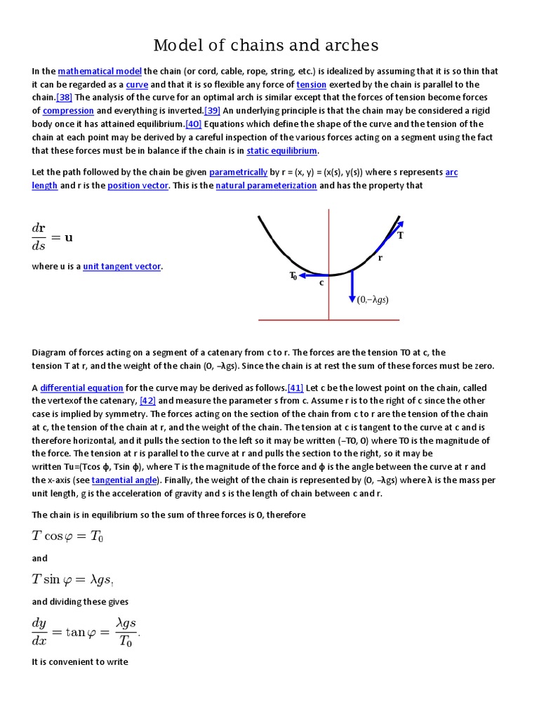 Catenary Curve - Chain | PDF | Space | Spacetime