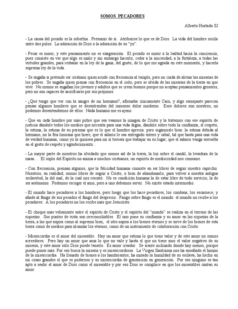 Somos Pecadores | PDF | Pecado | Amor
