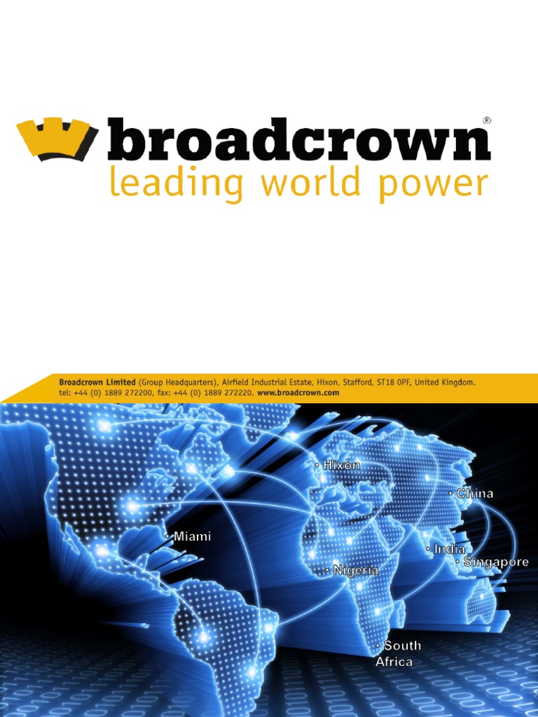 Broadcrown Presentation | PDF | Cogeneration | Electric Generator