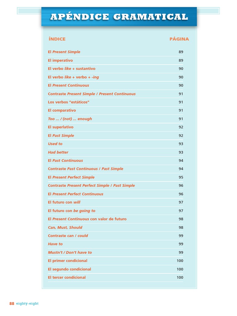 Grammar Appendix PDF | PDF | Lingüística | Gramática