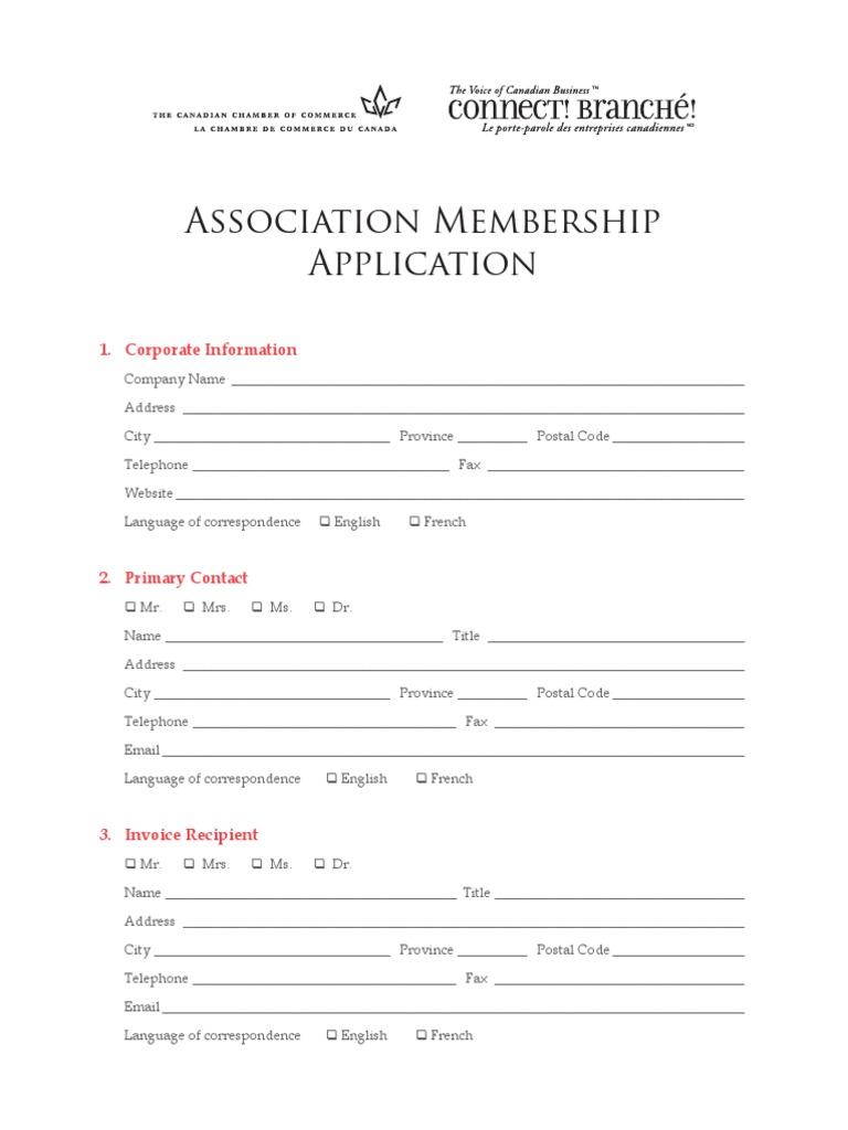 Association Membership Application | PDF | American Express | Economies