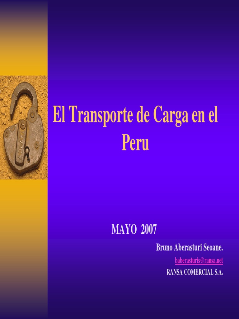 El Transporte de Carga Peru | PDF