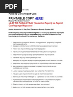 Puna Sa Report Card | PDF