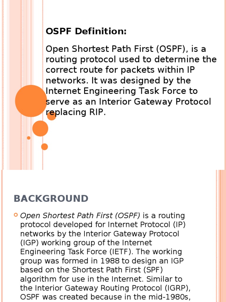 OSPF Definition: Open Shortest Path First (OSPF), Is A Routing | PDF ...