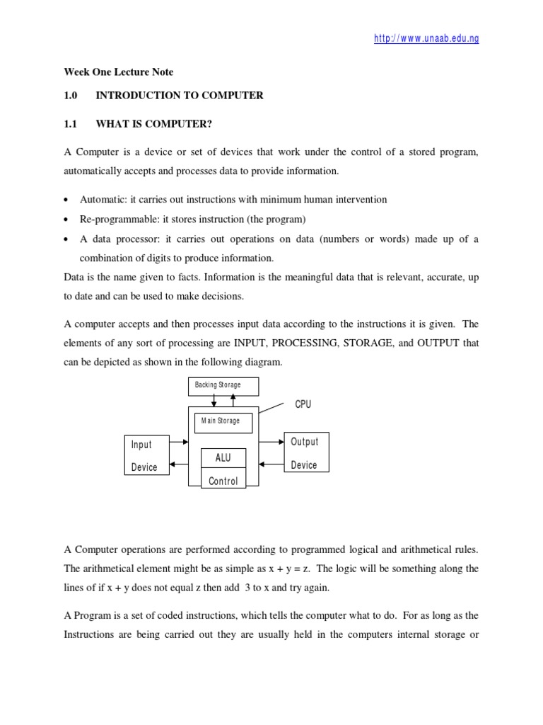 1538 - CSC Week One Lecture Note | PDF | Business | Technology ... 1538 - CSC Week One Lecture Note | PDF | Business | Technology ...