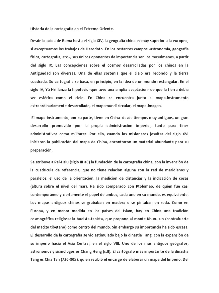 Cartografía del Extremo Oriente | PDF | Mapa | Cartografía