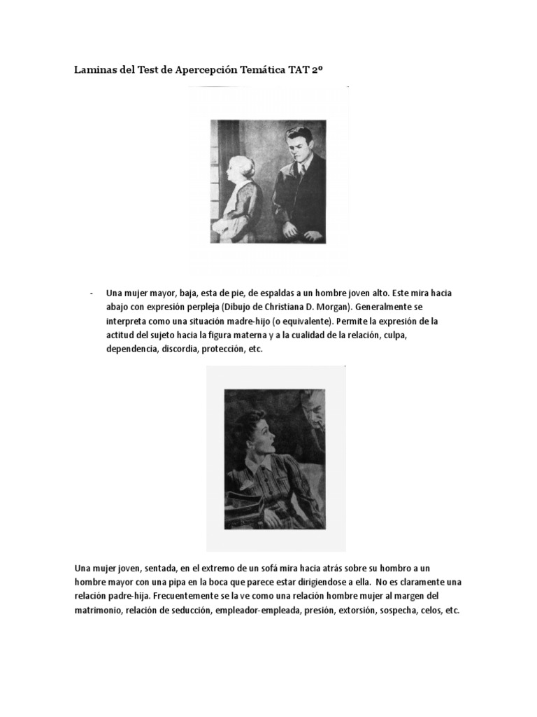 Láminas del Test de Apercepción Temática | PDF | Ciencias sociales ...
