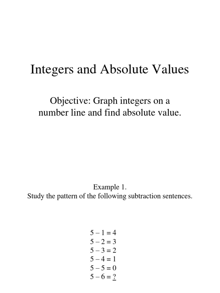 Understanding Integers and Absolute Values | PDF | Integer | Ellipsis