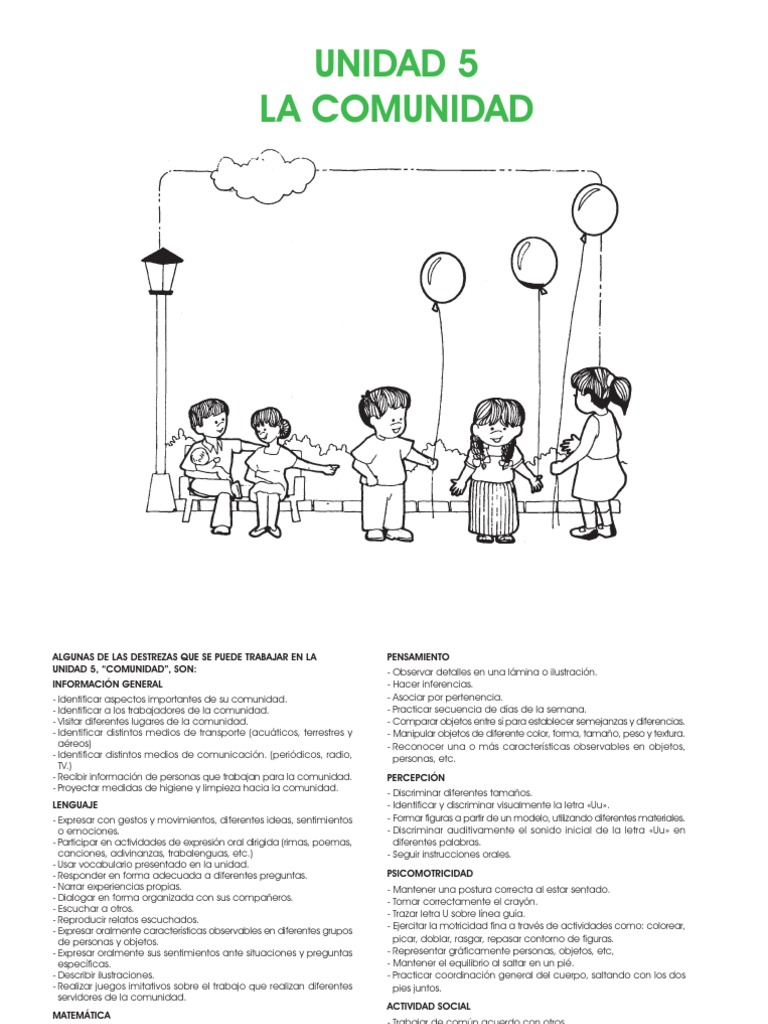Hojas De Trabajo Para Preescolar De Mi Comunidad Proyectos Para