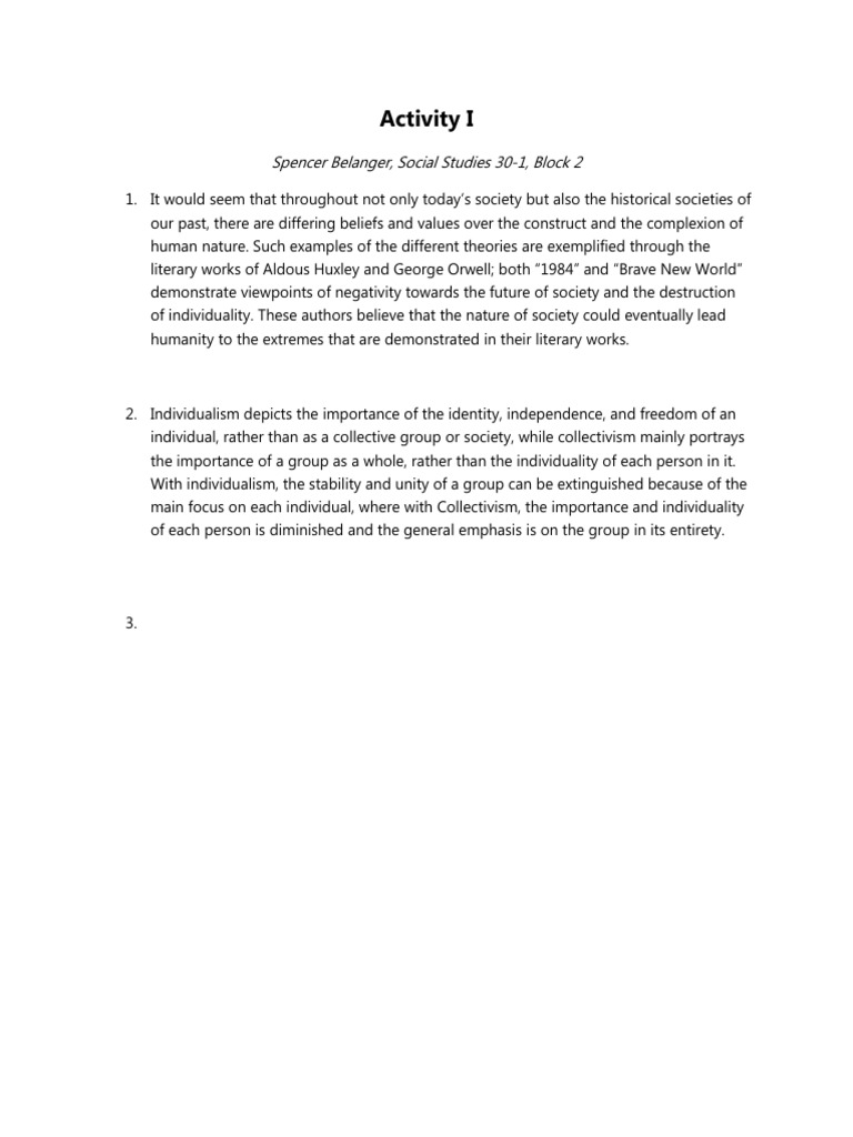 n1st Guided Inquiry Activity 1 | PDF | Social Science