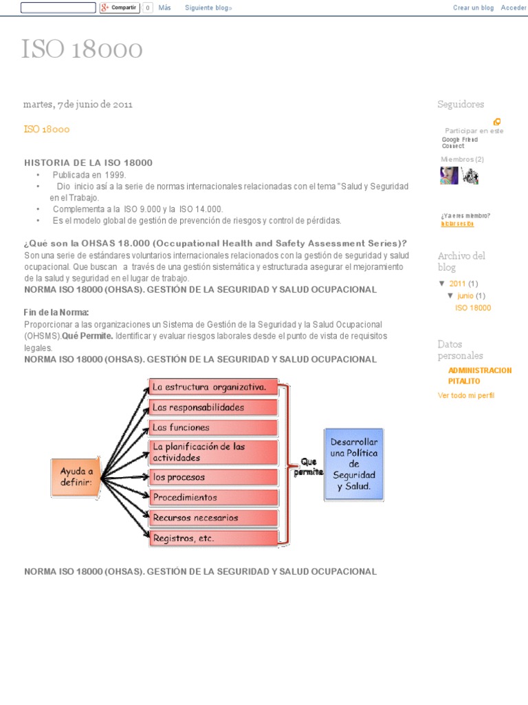 ISO 18000 antecedentes.pdf | Seguridad y salud ocupacional | Tecnología