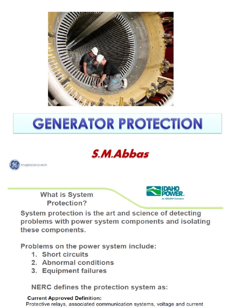 GE Consumer & Industrial Multilin Document Detailing Generator ...