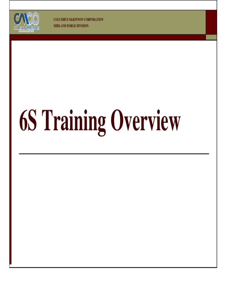 6S Training | PDF | Waste Management | Forge
