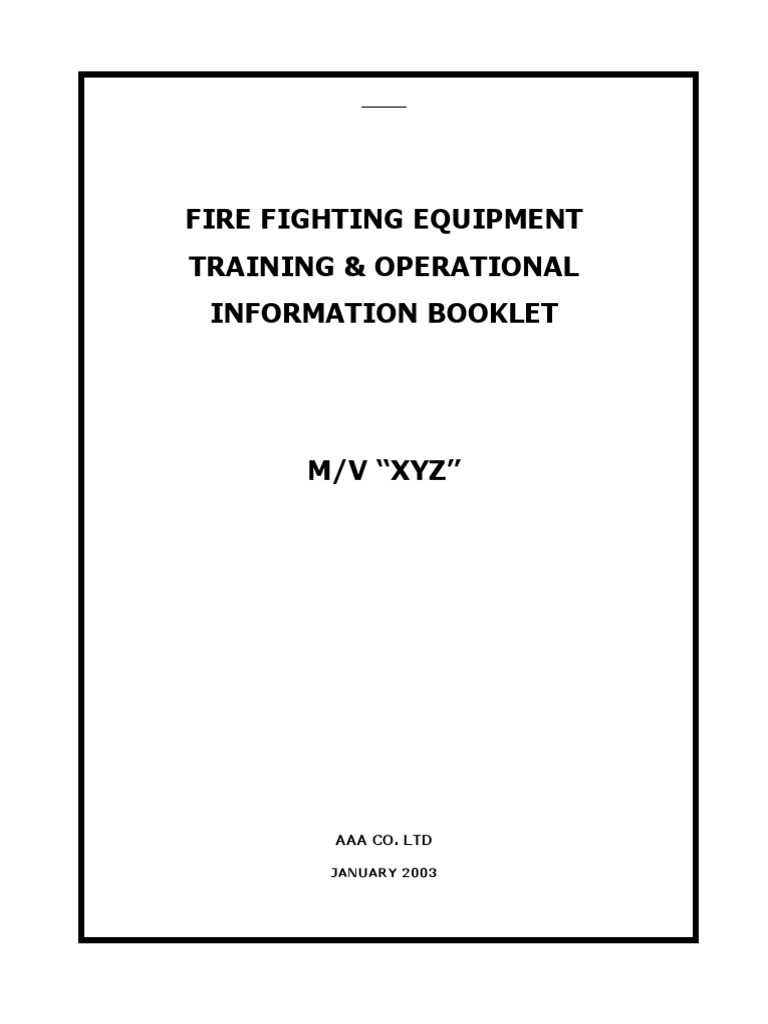 Fire Safety Operational Booklet | PDF | Fires | Firefighting