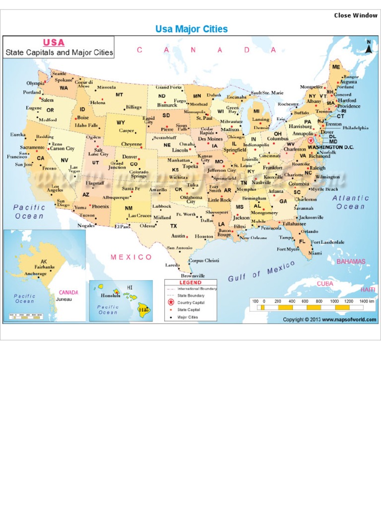Major Cities in the USA Overview | PDF | Finance & Money Management