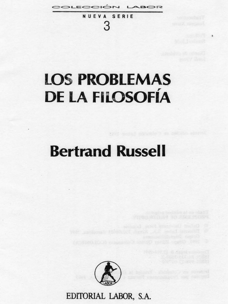Russell-Los Problemas de La Filosofía (Cap1) PDF | PDF | Color | Existencia