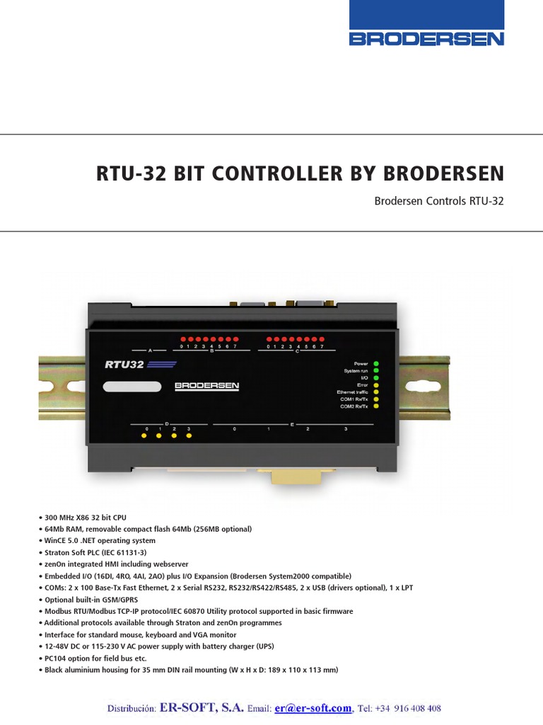 Brodersen Powerful Controller Compact RTU32 | PDF | Communications ...