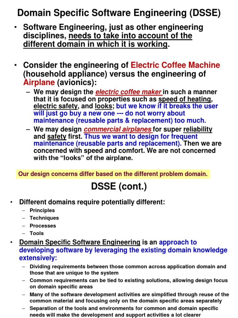 Domain Specific Software Engineering Overview | PDF | Conceptual Model ...