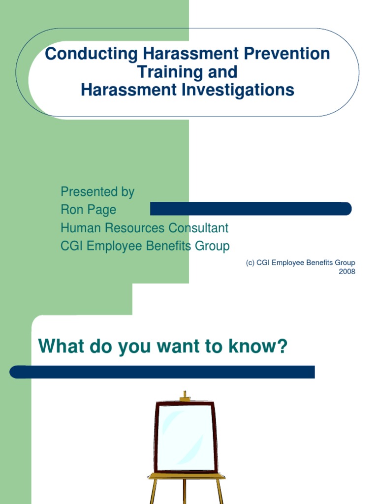 Harassment Training and Investigations | PDF | Harassment | Employment