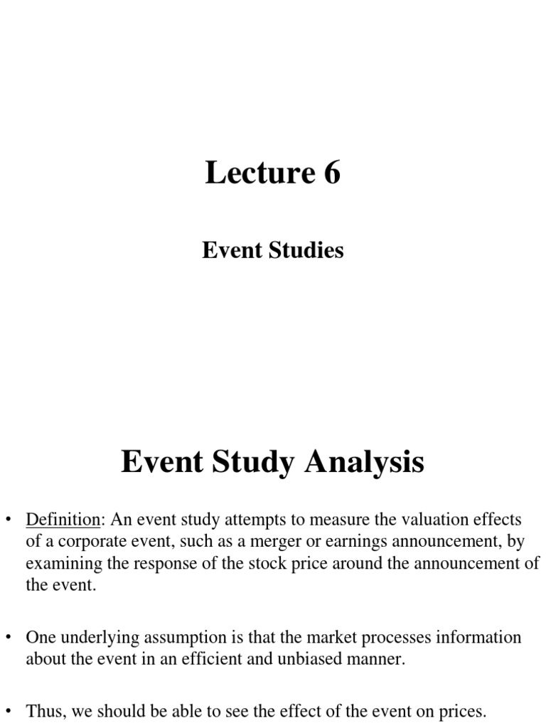 Event Study Analysis | PDF | Bootstrapping (Statistics) | Statistics