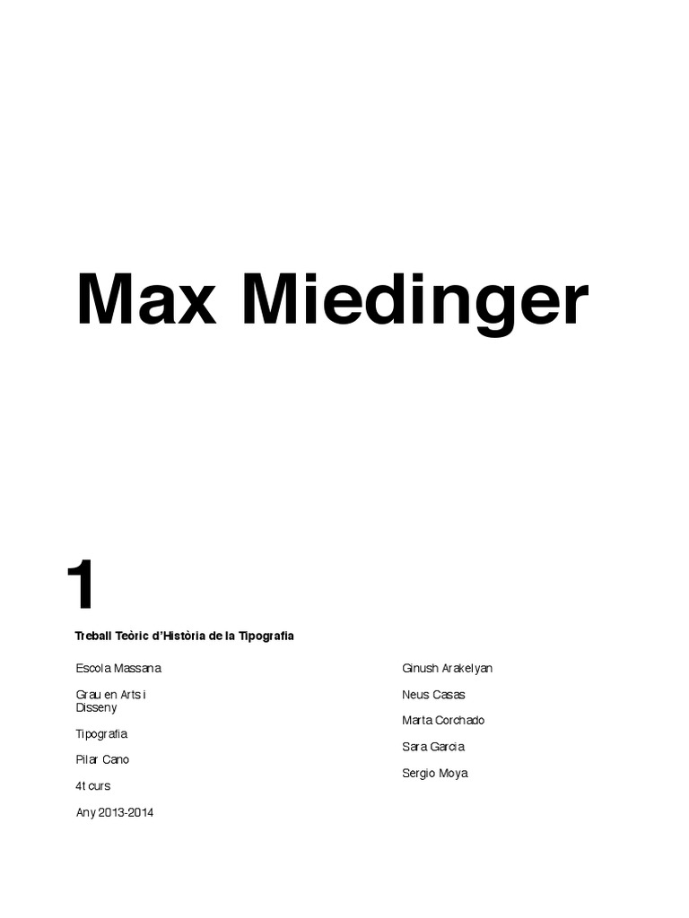 Max Miedinger | PDF | Helvética | Diseño