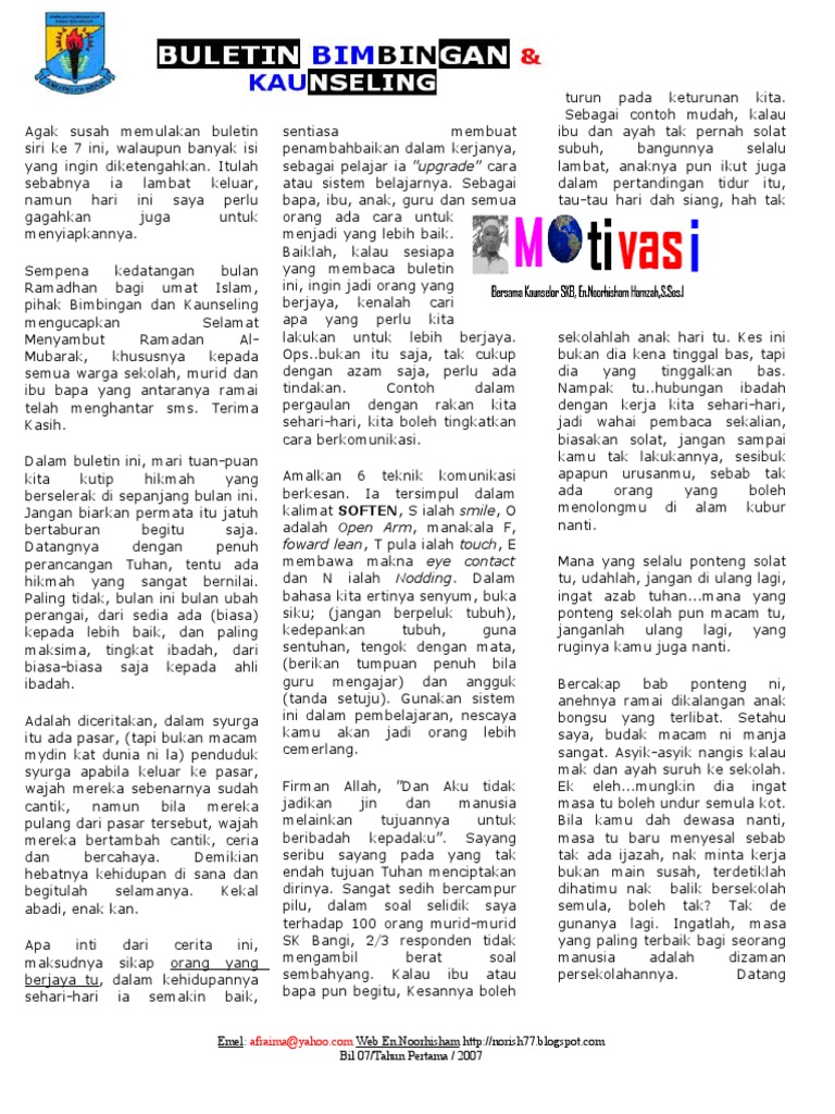 Contoh Buletin | PDF | Karier & Perkembangan | Pengembangan Diri