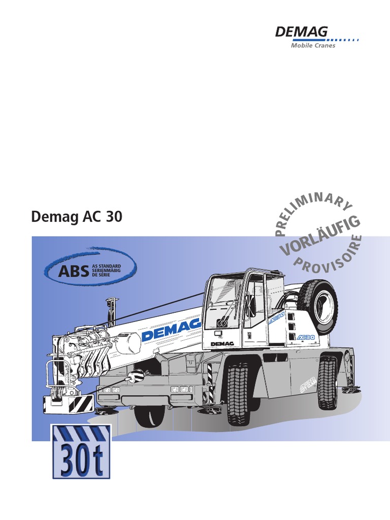 AC30 City Crane Information Sheet | PDF | Transmission automatique ...