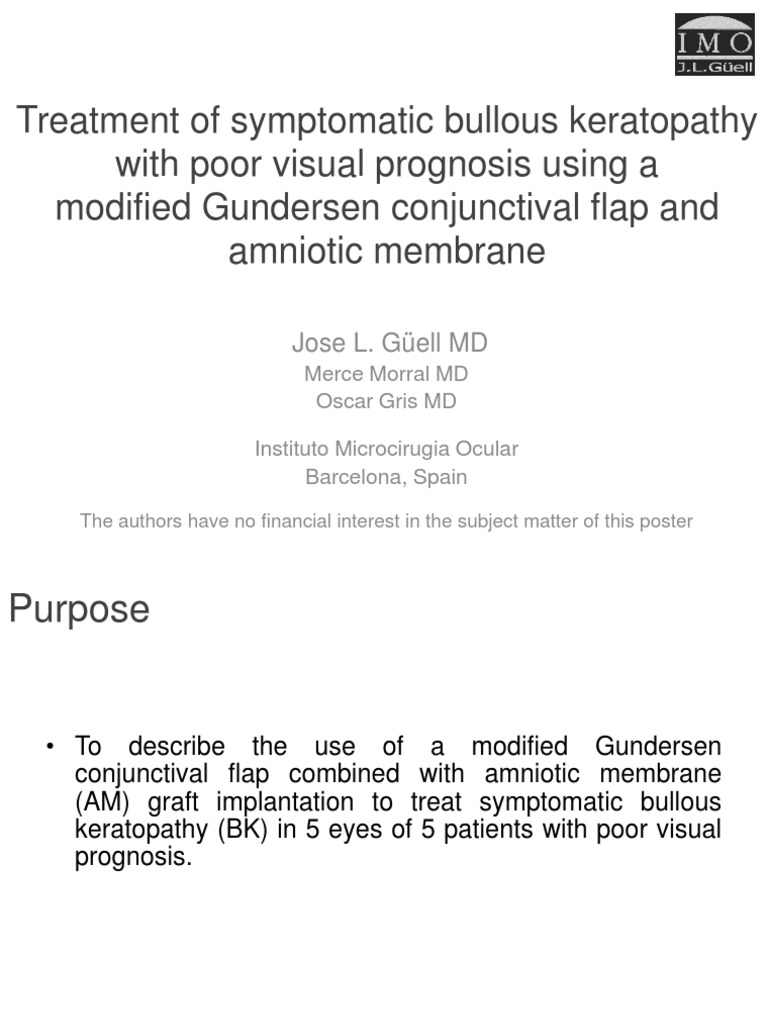 Modified Gundersen Conjunctival Flap | PDF | Cornea | Ophthalmology