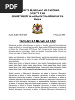 Mifano Ya Barua Rasmi Ya Kuomba Kazi | PDF