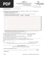 RTI Application Form-Proforma A (English) | PDF