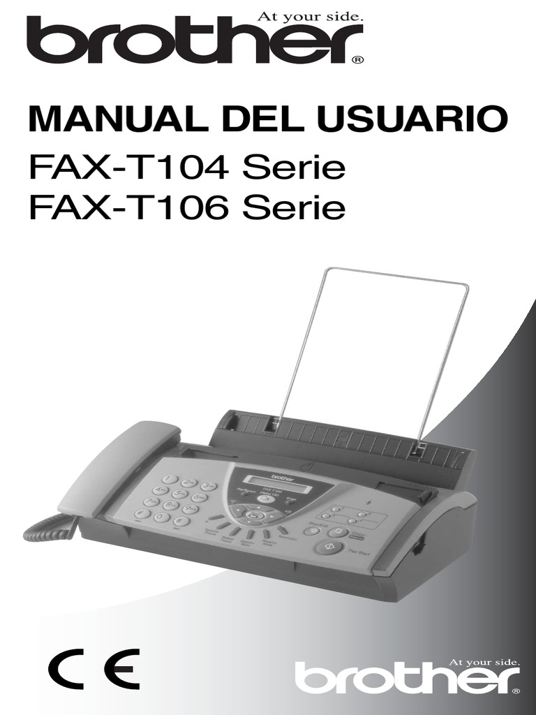 Manual de Instrucciones BROTHER FAX T104 S | PDF | Fax | Teléfono