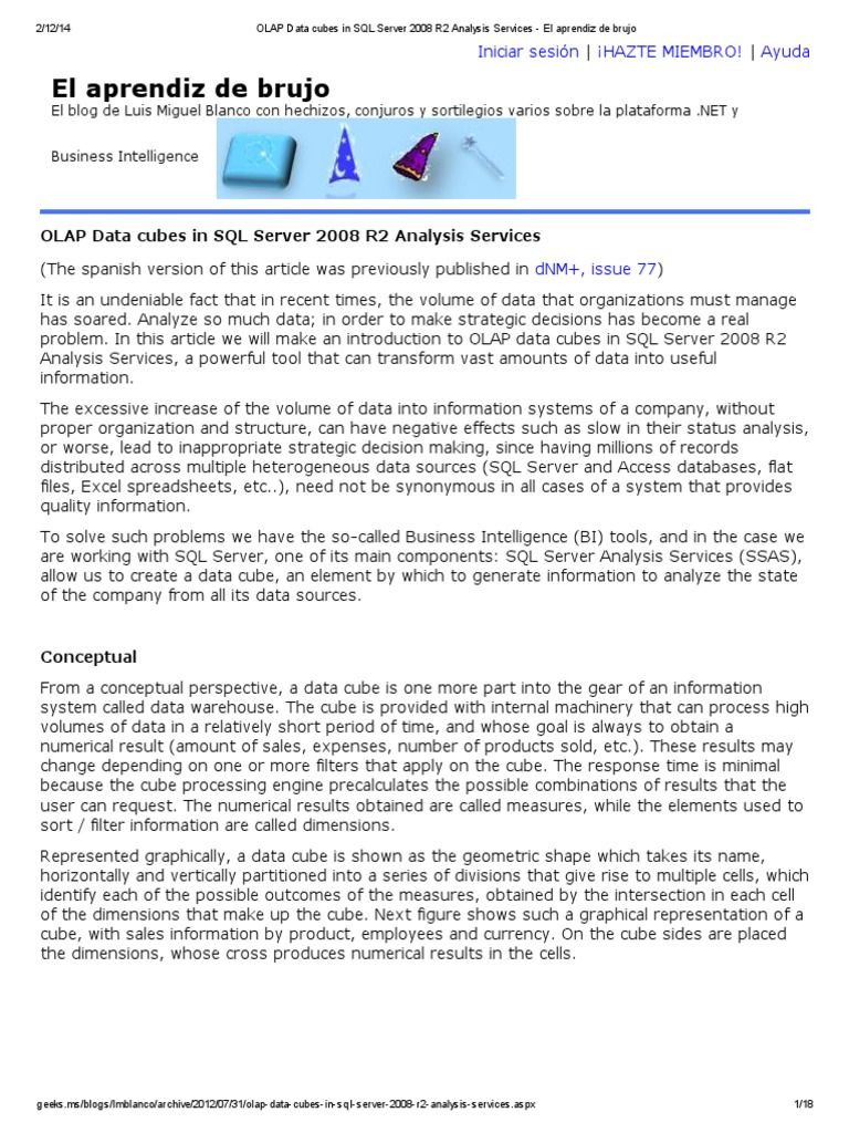 OLAP Data Cubes in SQL Server 2008 R2 Analysis Services - El Aprendiz ...