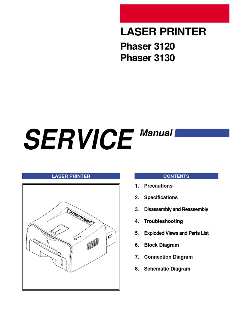 LASER PRINTER SERVICE MANUAL | PDF | Electrostatic Discharge | Printer (Computing)