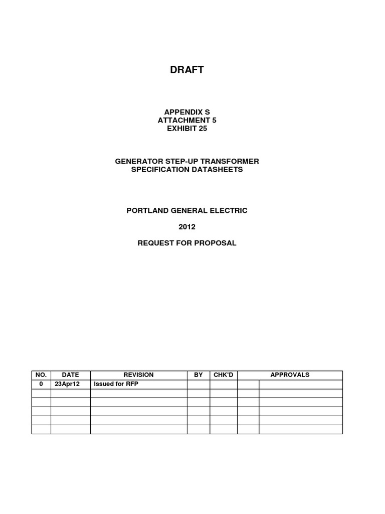 S-05-25 Generator Step-Up Transformer DataShts R0 NDA1 | PDF ...
