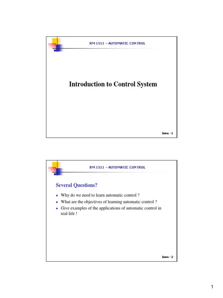 Automatic Control Systems Overview | PDF | Automatic Control | Control ...