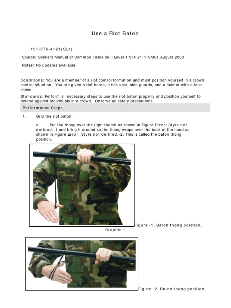 Use A Riot Baton | PDF | Hand | Sports