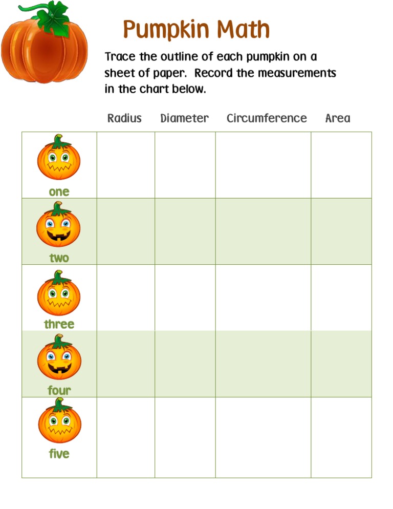 Pumpkin Measurement Activity | PDF