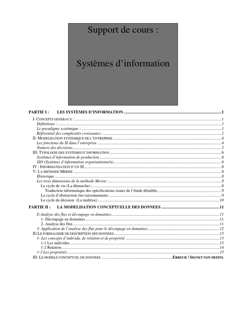 Cours SI | PDF | Ordinateurs