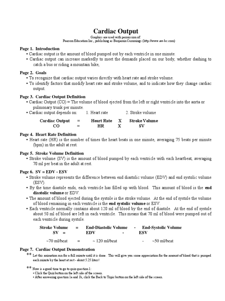 Cardiac Output: Cardiac Output Heart Rate X Stroke Volume CO HR X SV ...
