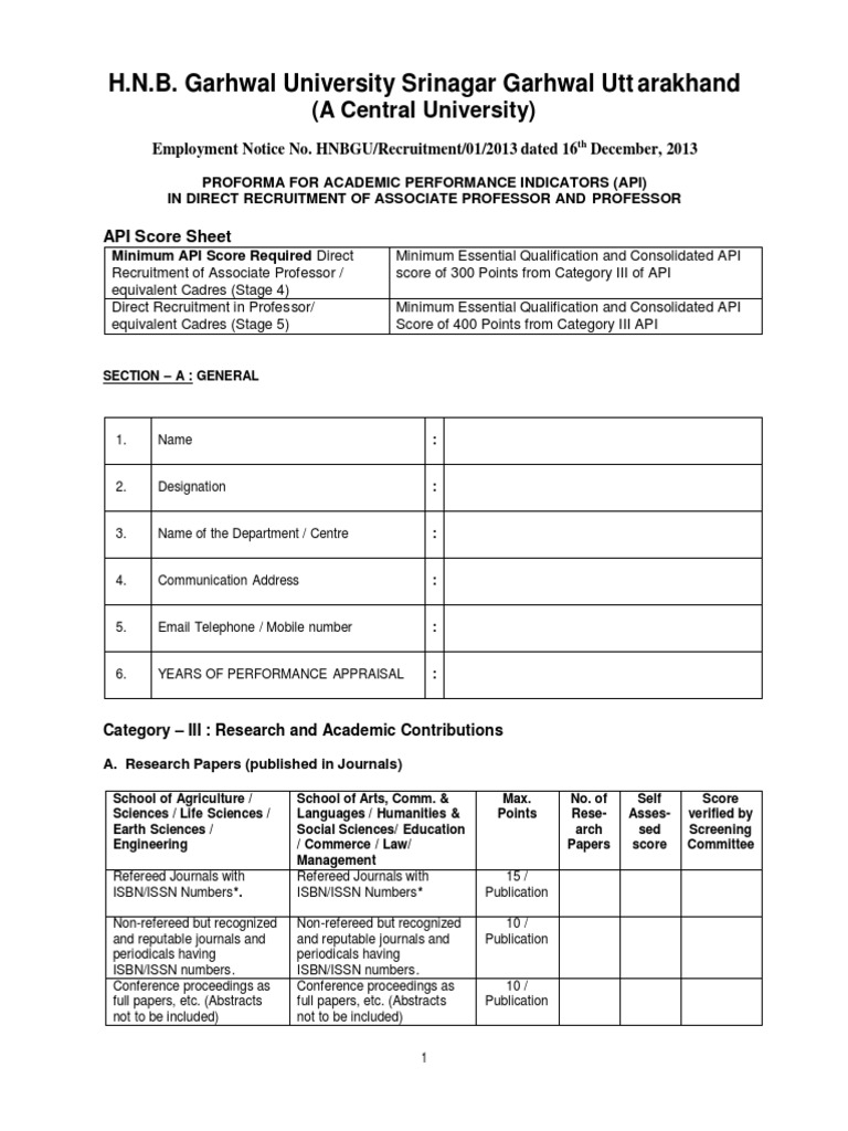 API Score Card | PDF | Thesis | Academic Degree