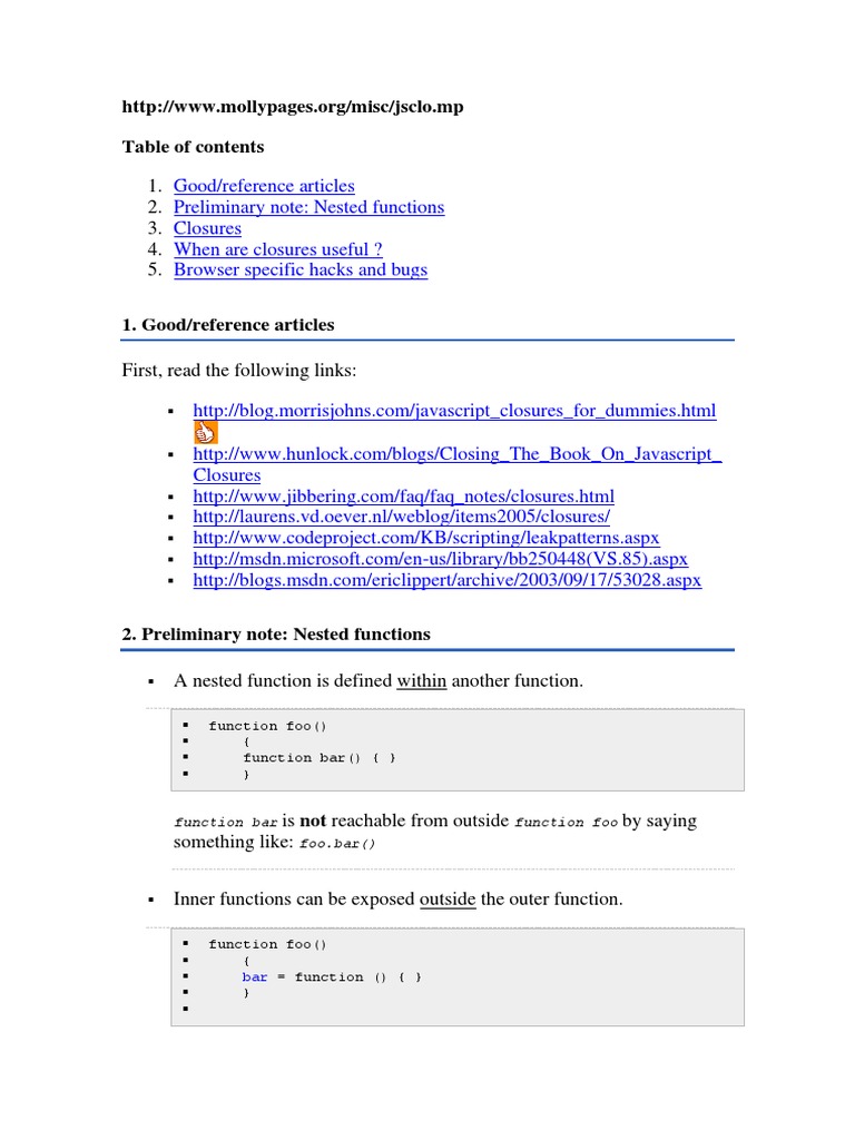 Closures Explainned - Muito Bom | PDF | Callback (Computer Programming ...