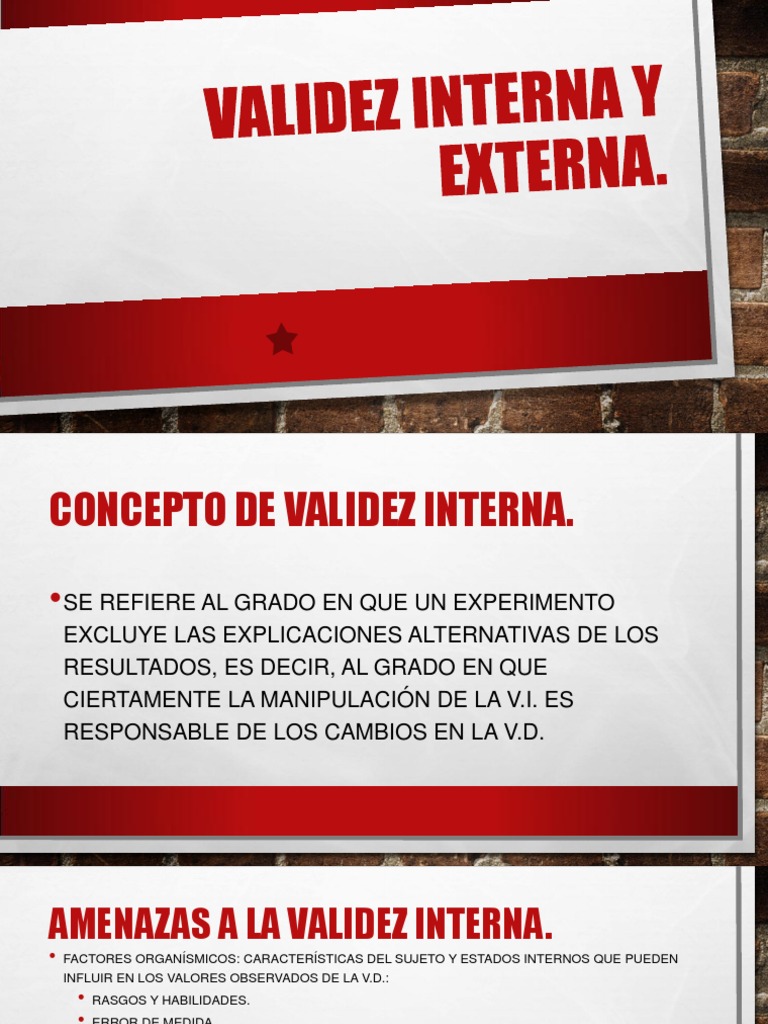Validez Interna y Externa | PDF | Tecnología